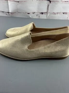 Vionic | Shoes | Vionic Willa 2 Leather Loafer Shoes Gold Metallic 0w ...